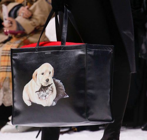 Loud Logos and Puppy Prints Dominated a Balenciaga Bag Collection with ...
