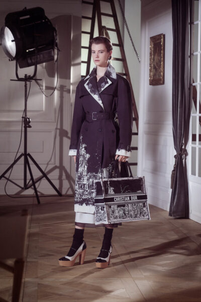 The Return Of The Dior Newsprint Saddle Bag | PurseBlog