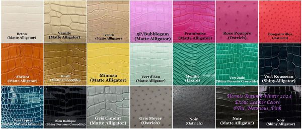 Hermès colors for Fall/Winter 2024 - PurseBlog