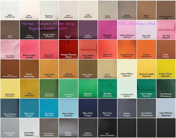 Hermès colors for Fall/Winter 2024 - PurseBlog